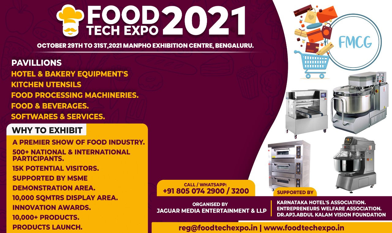 Food Tech Expo 2021- Bakery & Confectionery Exhibition 2021, Food ...